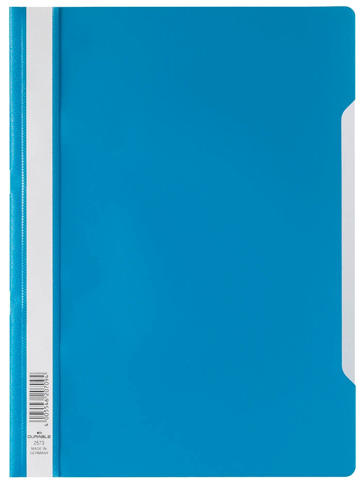 DURABLE Schnellhefter 2573 Kunststoff hellblau DIN A4, 10 St. | Printus