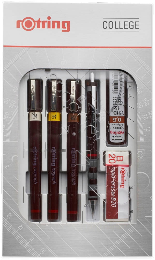 rotring Isograph College-Set Tuschefüller-Set schwarz, 1 Set | Printus