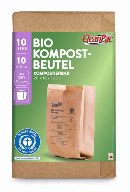 CleanPac Biomüllbeutel 10,0 l braun, 10 St. | Printus