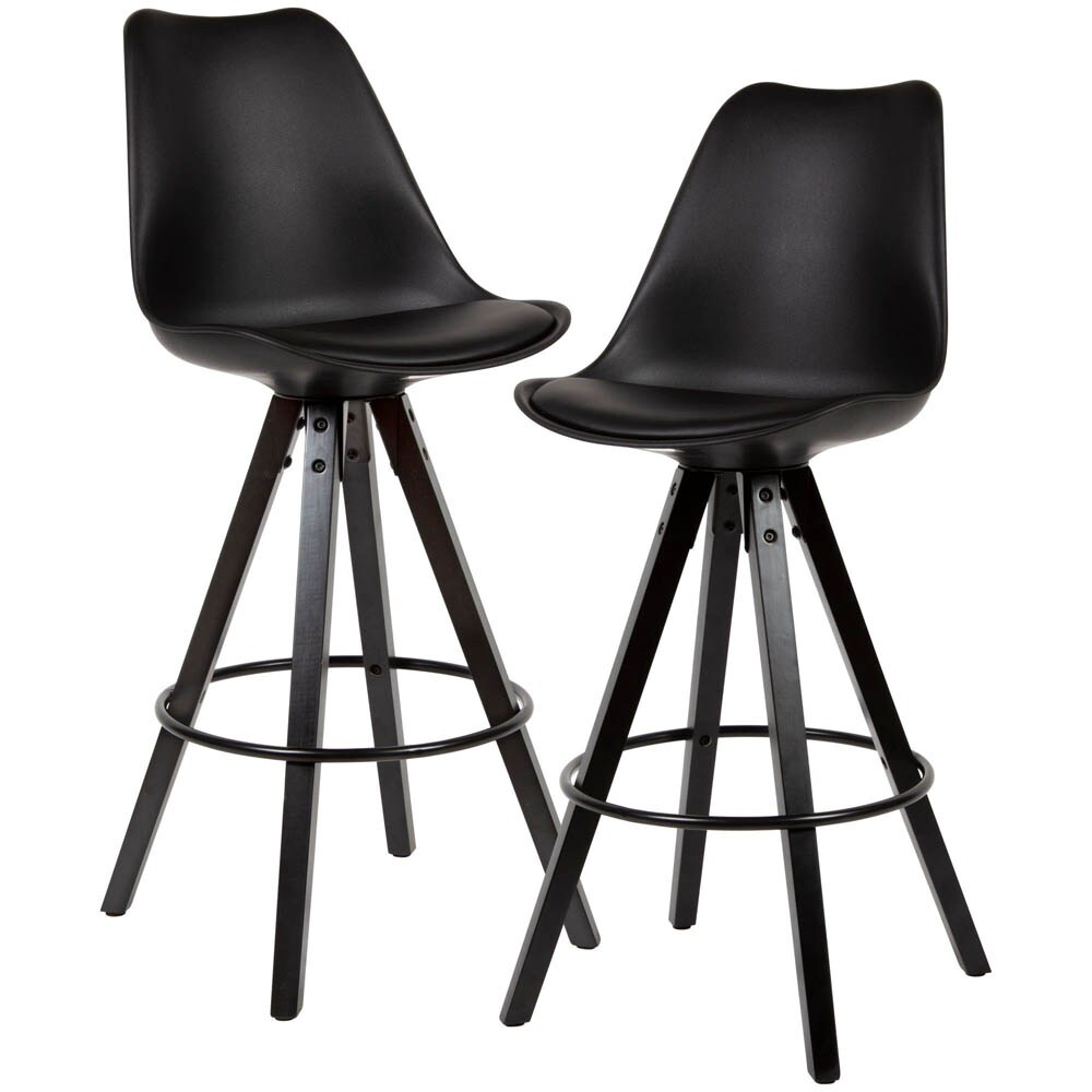 WOHNLING Barhocker WL6.126 schwarz Kunstleder, 2 St. | Printus