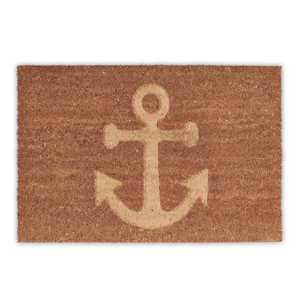 relaxdays Kokosmatte Anker braun 40,0 x 60,0 cm | Printus