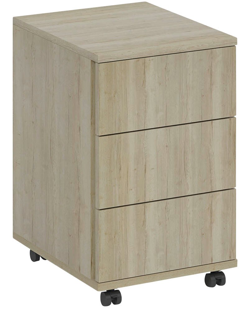 fm home office Rollcontainer eiche 3 Auszüge 40,0 x 48,0 x 63,0 cm ...