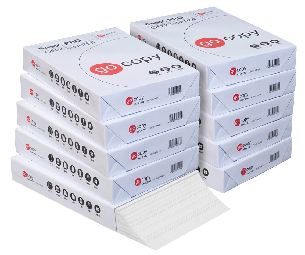 AKTION: go copy Kopierpapier Basic Pro DIN A4 70 g/qm 10x 500 Blatt | Printus