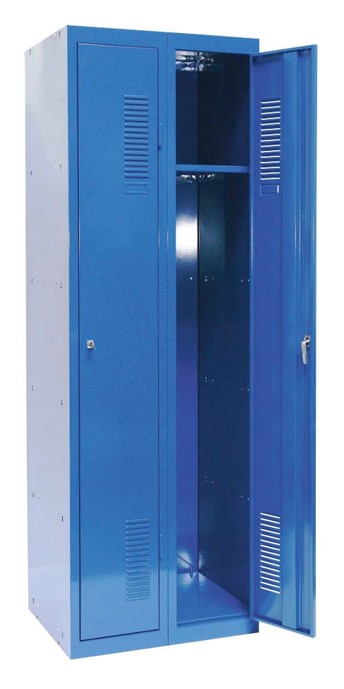 SZ Metall Spind blau 50322, 2 Schließfächer 60,0 x 50,0 x 180,0 cm ...