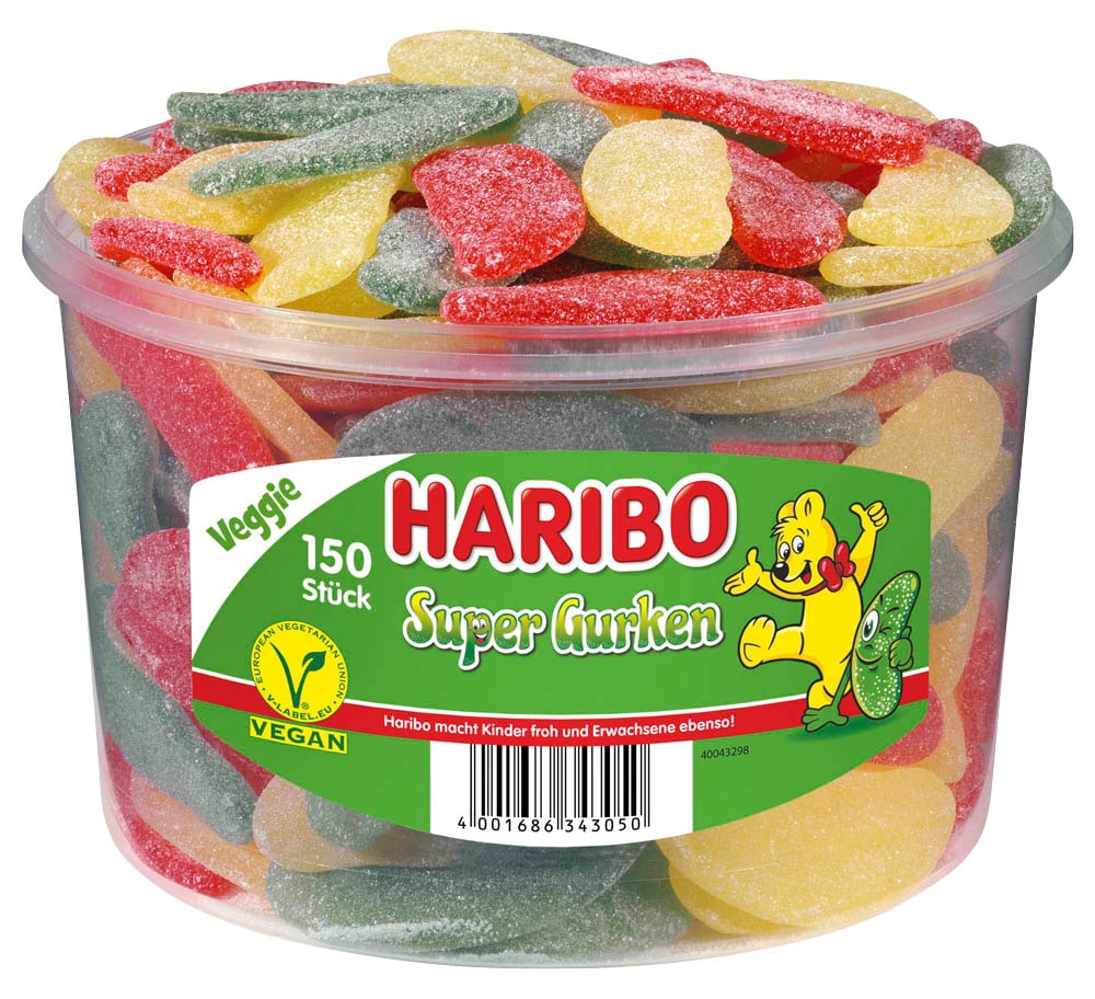 HARIBO Super Gurken Fruchtgummi 1350,0 g | Printus