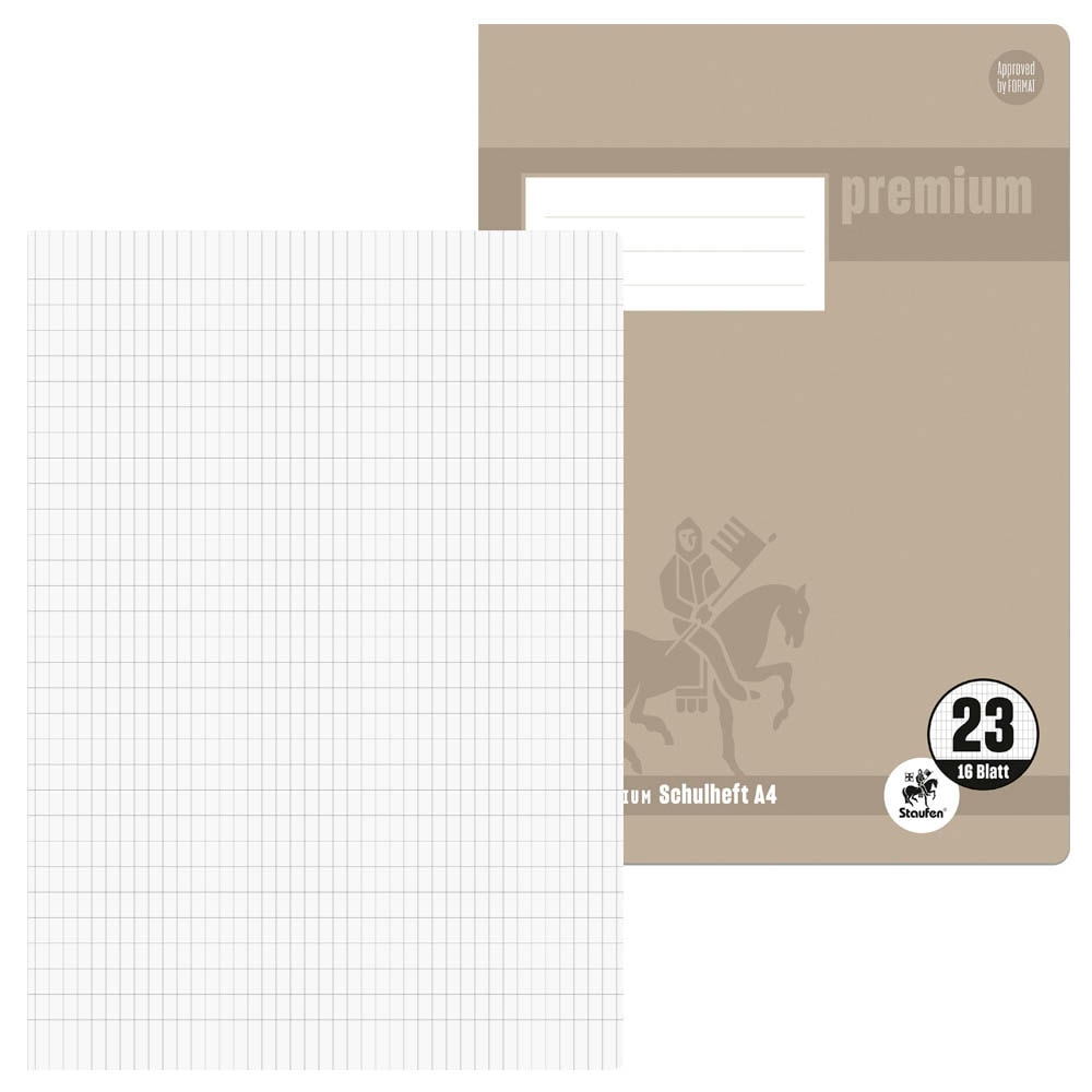 Staufen® Schulheft Premium Lineatur 23 rautiert DIN A4 ohne Rand, 16 ...