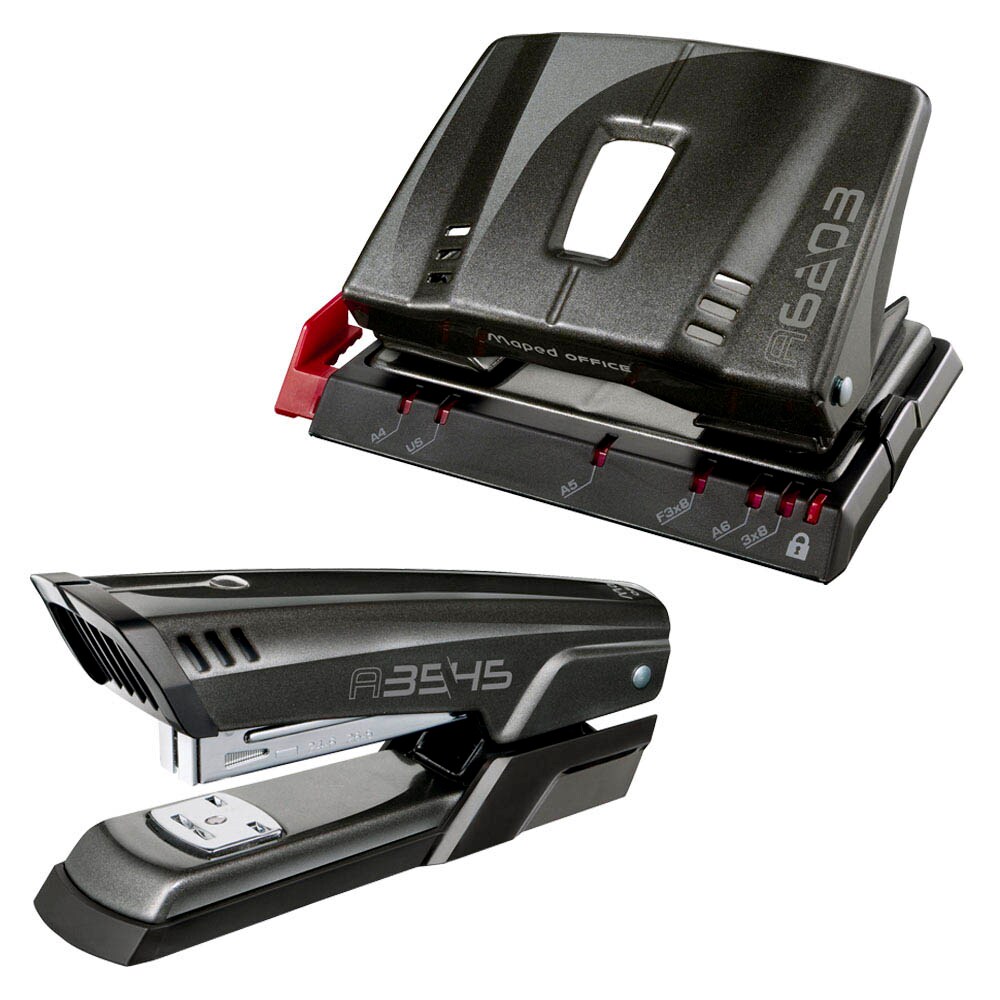 maped Locher und Heftgeräte Set Advanced Metal schwarz | Printus