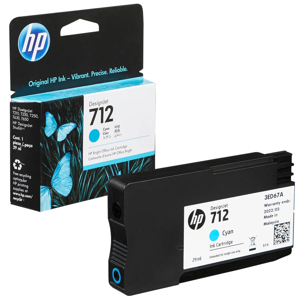 HP 712(3ED67A) cyan Druckerpatrone | Printus