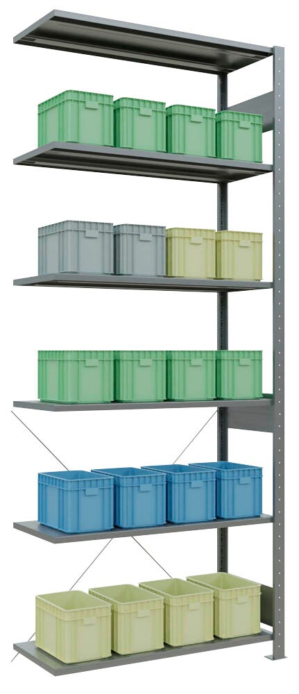 SCHULTE Anbau-Schwerlastregal MULTIplus 150 12746 silber 100,0 x 40,0 x ...