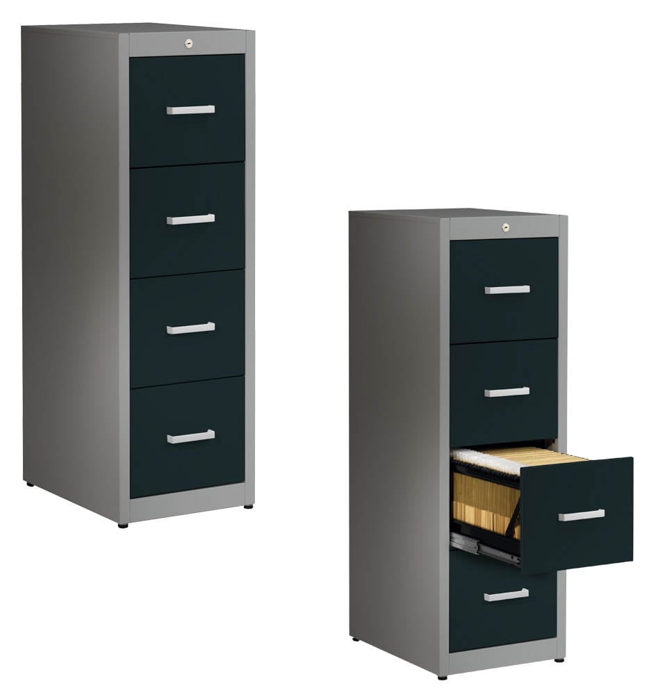 mauser client entry Hängeregistraturschrank alu, anthrazitgrau 4 ...
