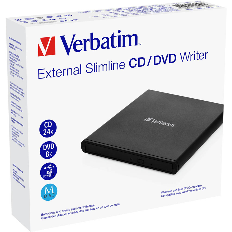 verbatim Slimline externer DVD-Brenner schwarz | Printus