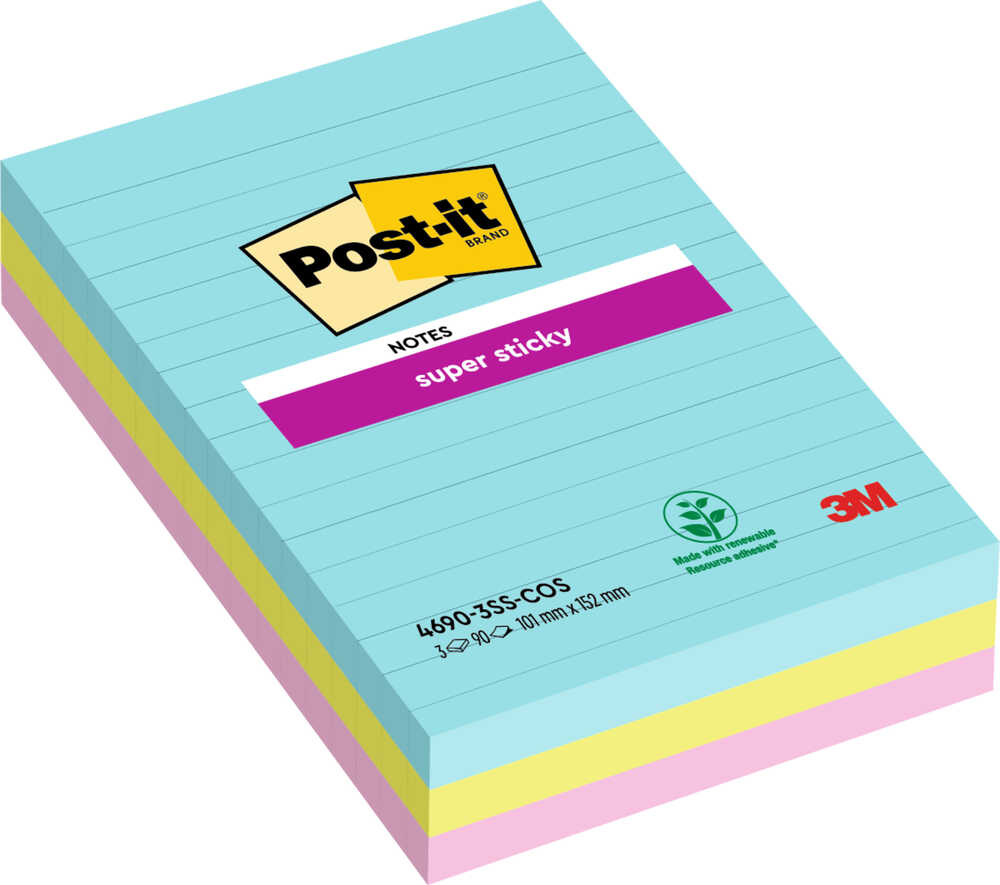 Post-it® Super Sticky Notes Cosmic Collection Jumbo-Haftnotizen ...