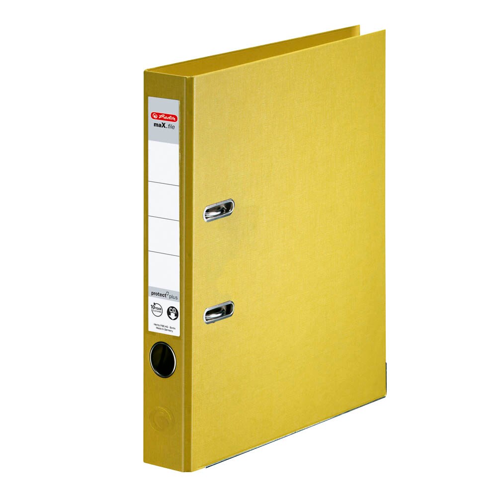 herlitz maX.file protect plus Ordner gelb Kunststoff 5,0 cm DIN A4, 1 ...