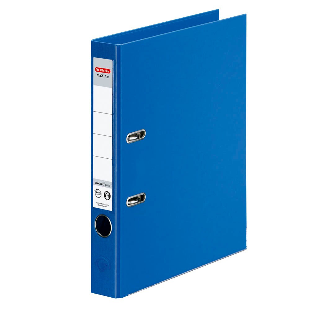herlitz maX.file protect plus Ordner blau Kunststoff 5,0 cm DIN A4, 1 ...