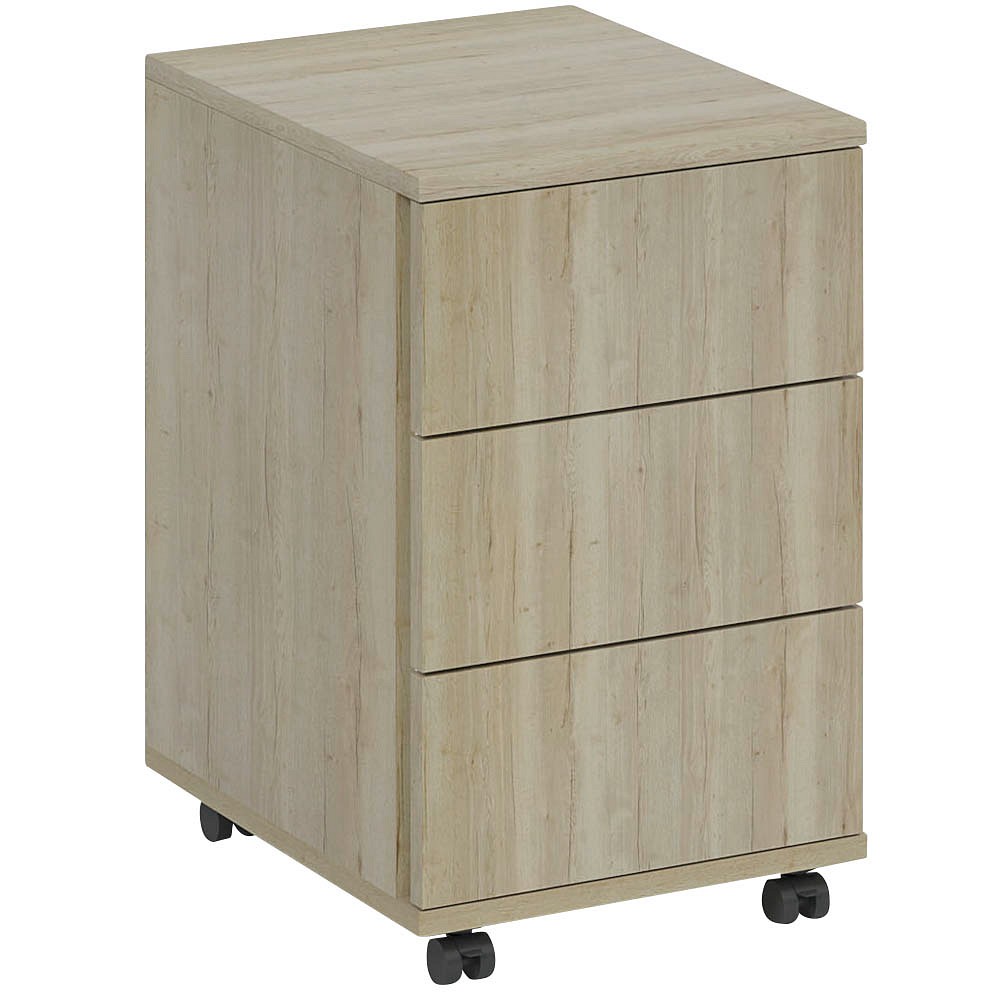 fm home office Rollcontainer eiche 3 Auszüge 40,0 x 48,0 x 63,0 cm ...