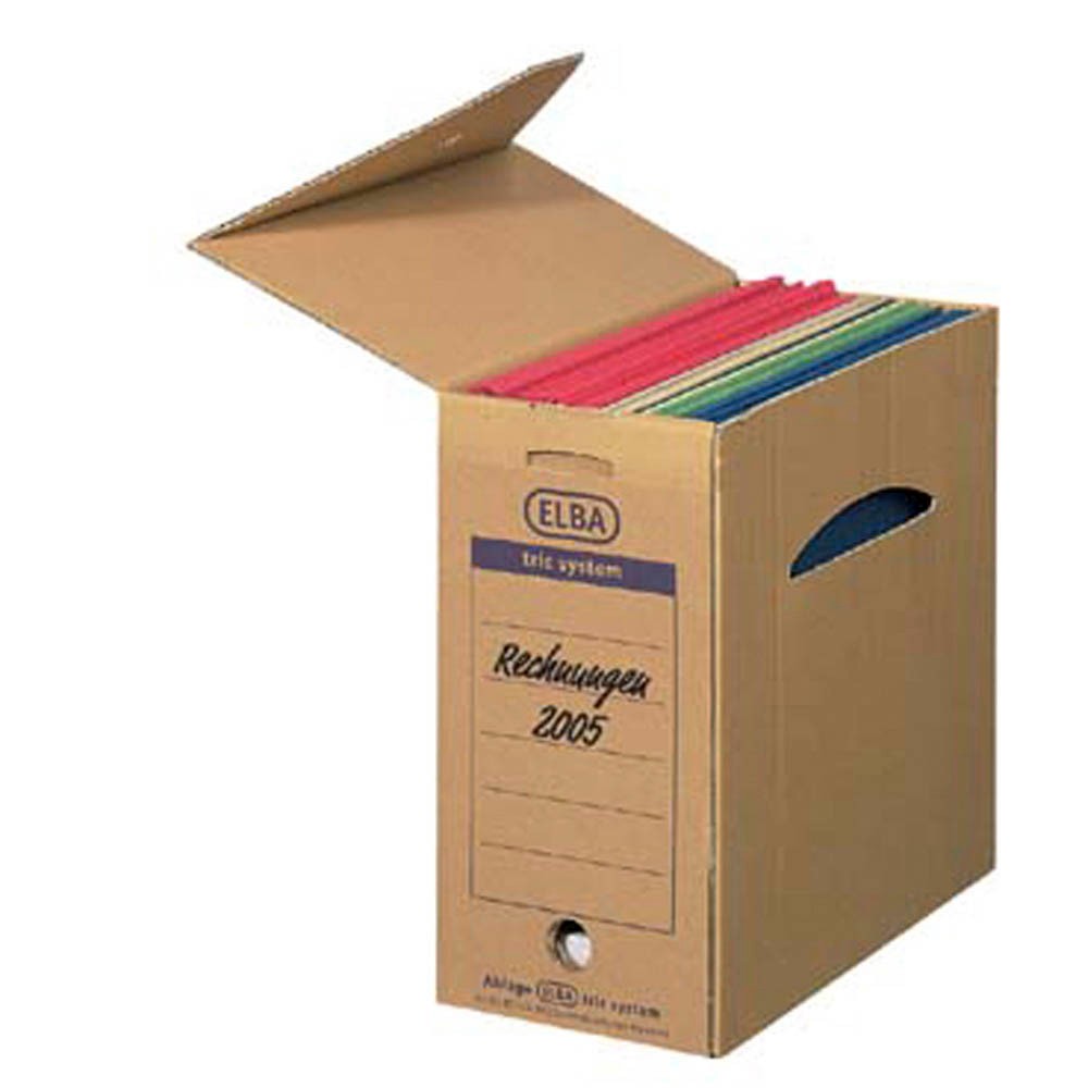 6 ELBA Archivboxen tric system braun 16,0 x 34,1 x 31,5 cm | Printus