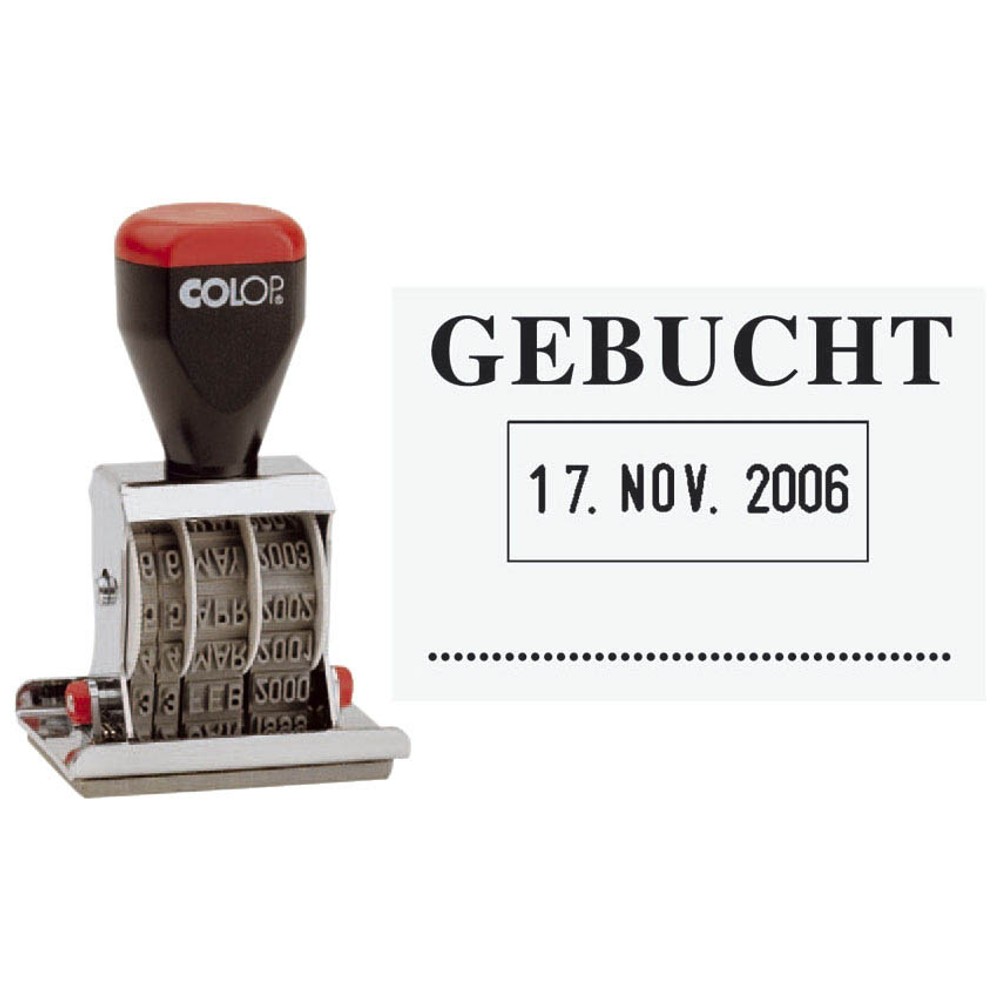 COLOP Datumstempel mit Text "Gebucht" 04060/L3 | Printus