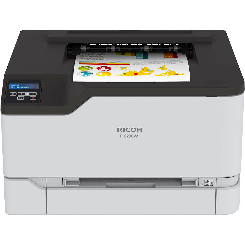 RICOH P C200W Farb-Laserdrucker grau | Printus