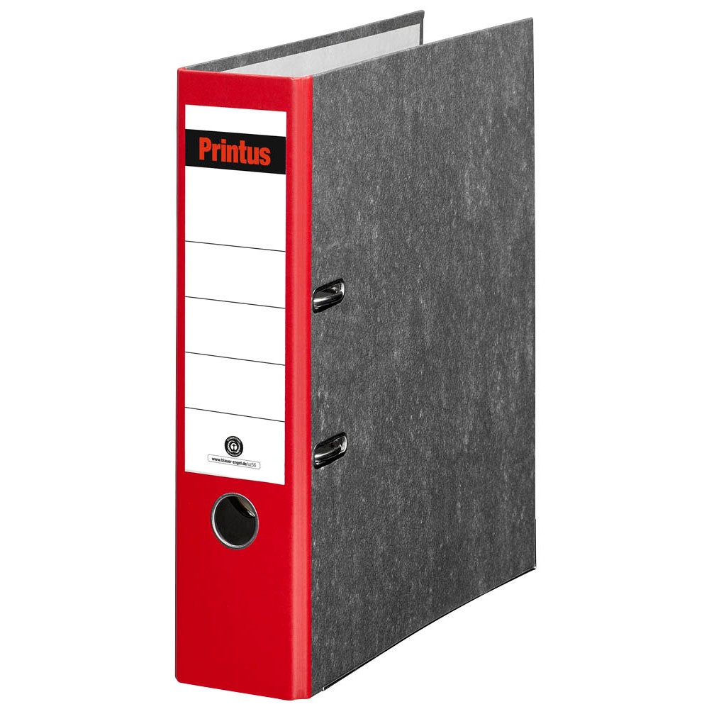 Printus Ordner rot marmoriert Karton 8,0 cm DIN A4 | Printus