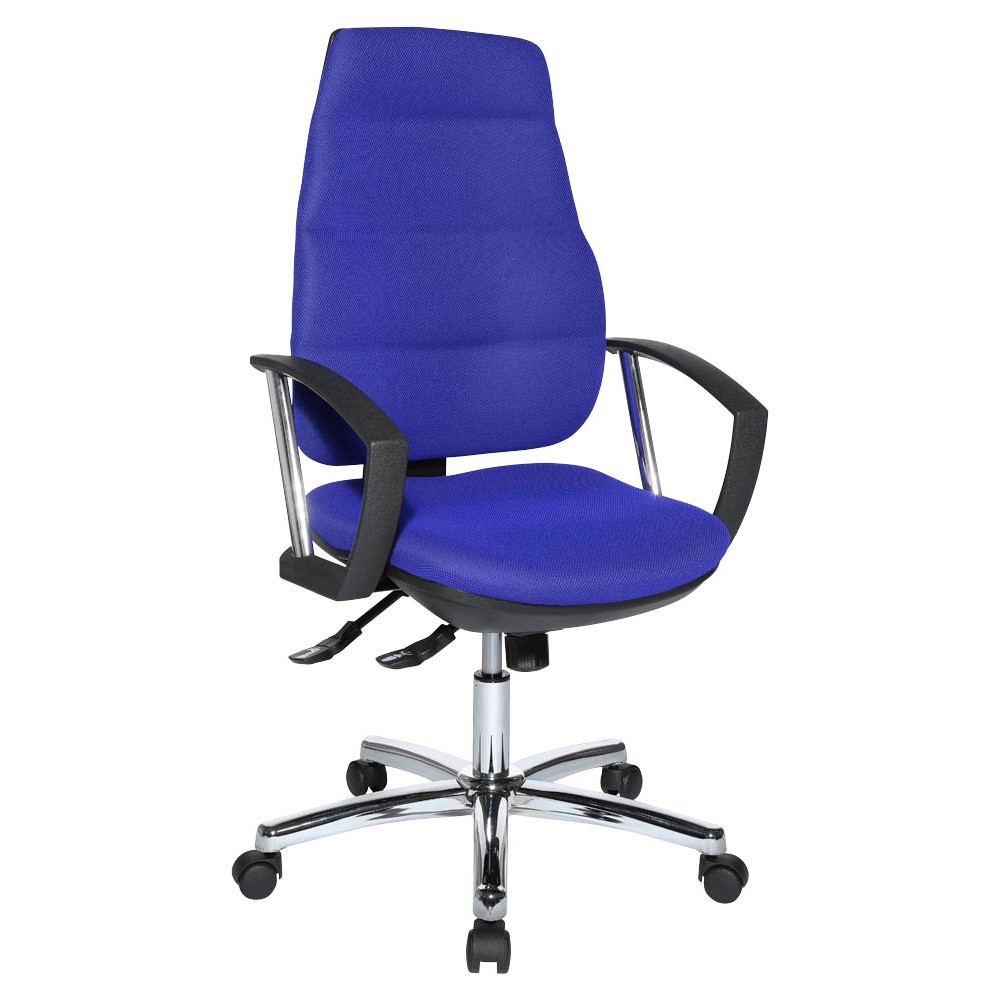 Printus Bürostuhl Unni SY Deluxe Stoff blau, Gestell chrom | Printus